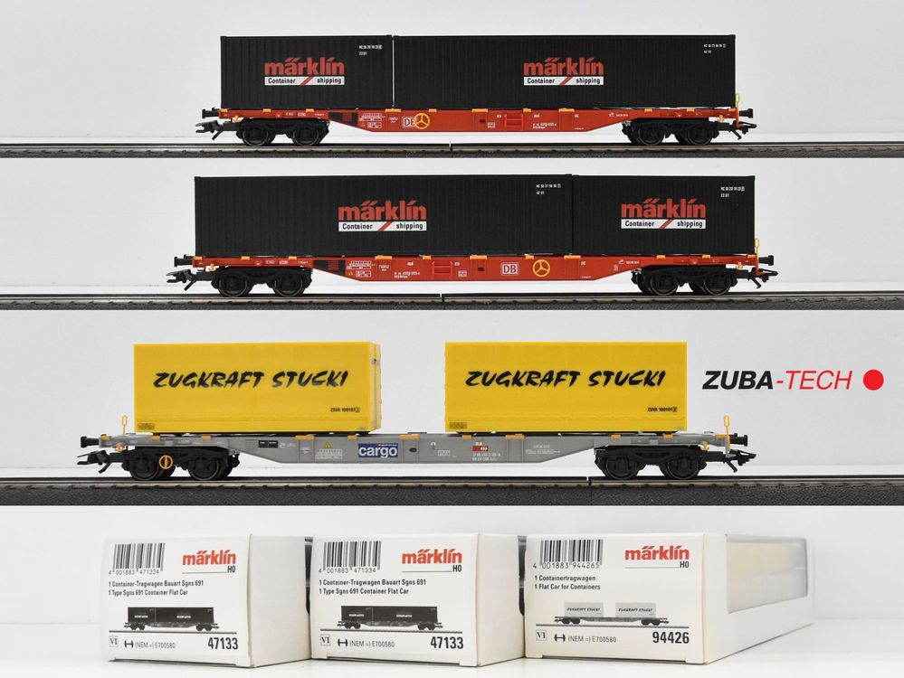 Märklin 3x Containerwagen der SBB/DB H0 WS mit OVP | Kaufen auf Ricardo