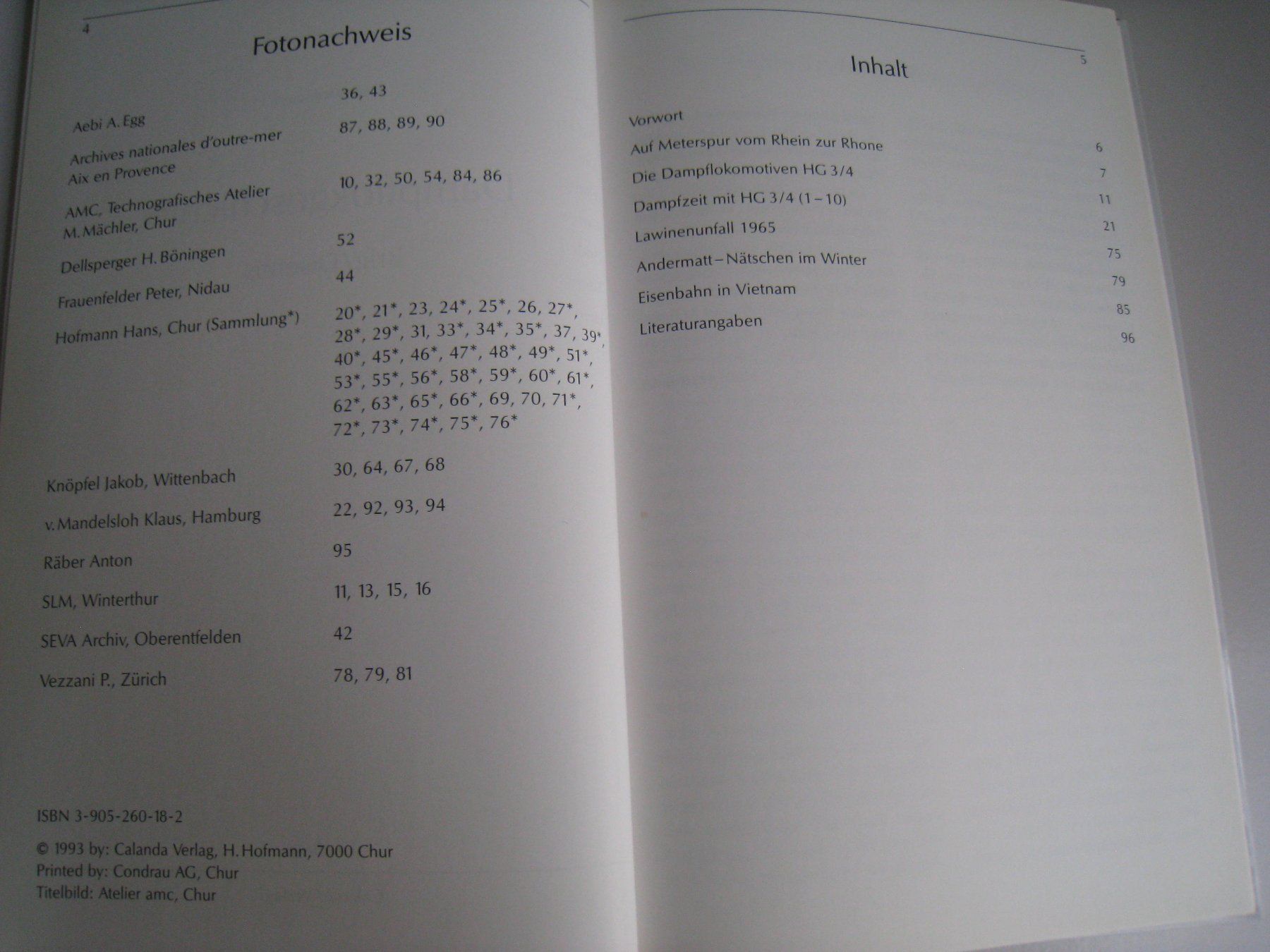 Dampflokomotiven 1 bis 10 Brig-Furka-Disentis-Bahn, 1993 (Gebraucht) in ...