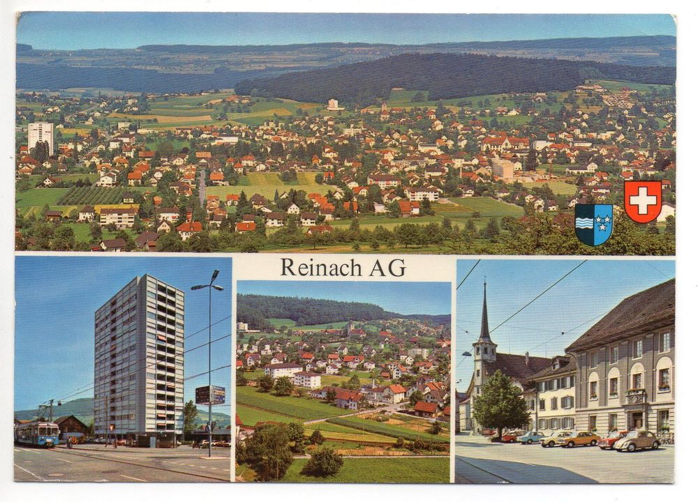 4-Bild-AK REINACH AG Auto, Strassenbahn (Gebraucht) in Jona für CHF 9.9 ...