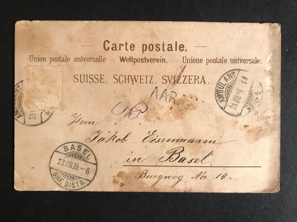 Alte Postkarte Gruss aus Aarau | Kaufen auf Ricardo