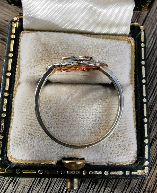 Antik Art Deco Diamant Ring Platin 18ct Gelbgold 750 | Kaufen auf Ricardo