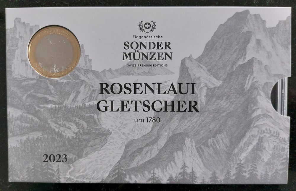 Münzsatz Schweiz 2023 stgl Rosenlaui Gletscher (Neu und originalverpackt) in Arch für CHF 56 ...