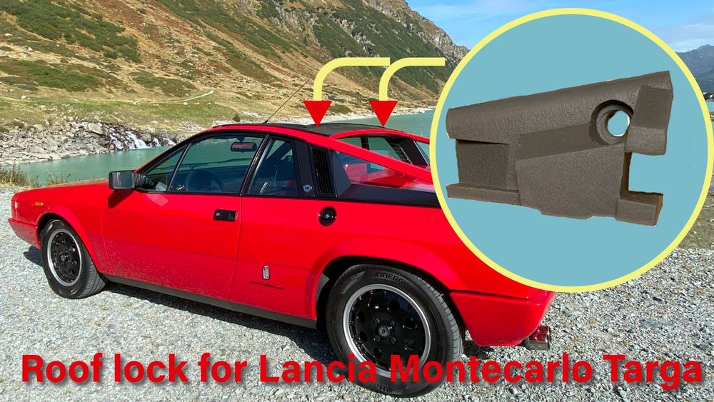 Roof lock for Lancia Montecarlo Targa of Polycarbonat (Neu (gemäss ...