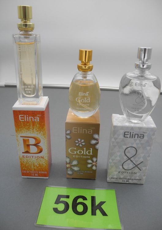 3 x Elina Damen Eau de Toilette, Nr. 56k (Neu und originalverpackt) in ...