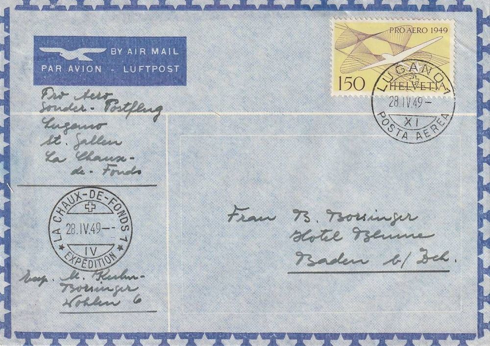 Sonderflug 1949 mit Pro Aero Sondermarke | Kaufen auf Ricardo