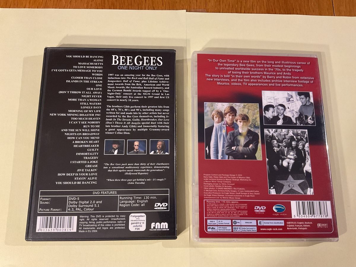 Bee Gees DVD Set: One Night Only & In Our Own Time, Top! (Gebraucht) in ...