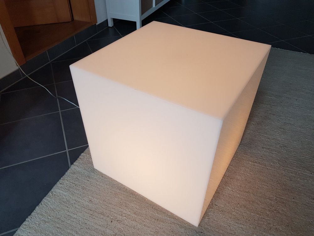 Light Cube Acryl Plexi Box Licht Würfel Leuchte Lampe Gebraucht In