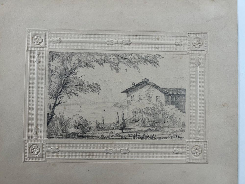 Antike Landschaft Zeichnung Unleserlich Signiert. | Kaufen auf Ricardo