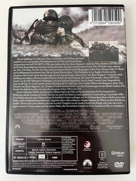 Der Soldat James Ryan (1998) DVD 📀 - Tom Hanks (Neu (gemäss Beschreibung)) in Sierre für CHF 7. ...