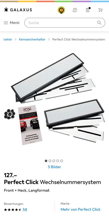 Perfect Click Wechselsystem Langformat, Magnetischer Halter (Gebraucht ...