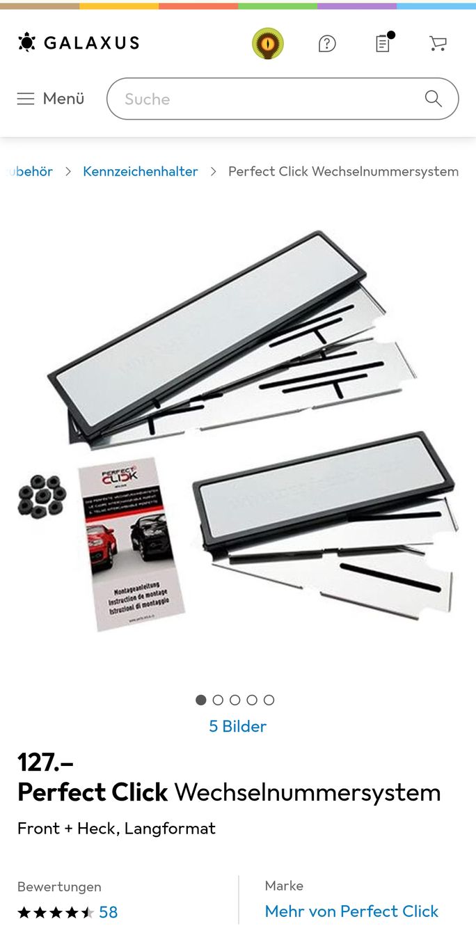 Perfect Click Wechselsystem Langformat, Magnetischer Halter (Gebraucht ...