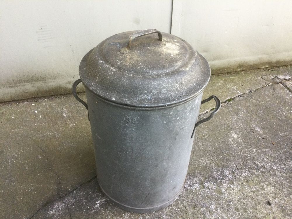 Grosse Blechtopf oder Kübel für Pellets oder Asche für Ofen (Gebraucht ...