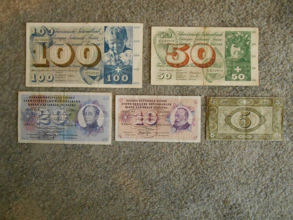 Alte Banknoten Schweiz | Kaufen auf Ricardo