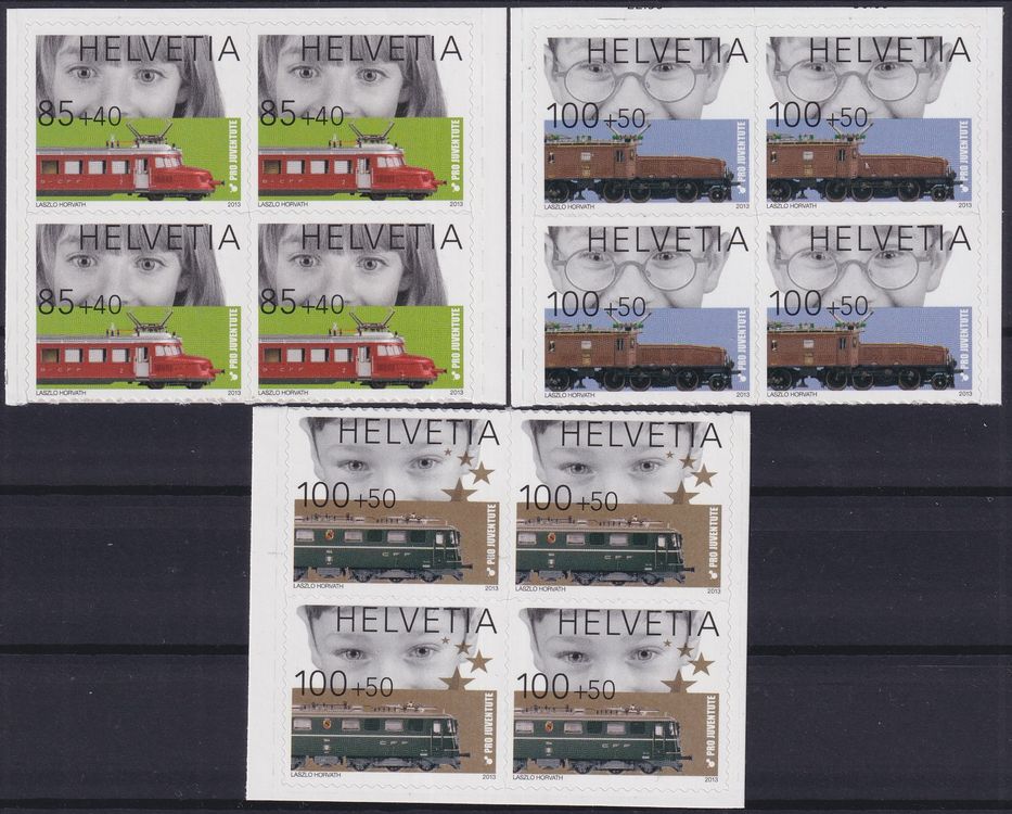 2013, J409B-J411B Viererblock-Serie postfrisch ** Kat: 144.- (Gebraucht ...