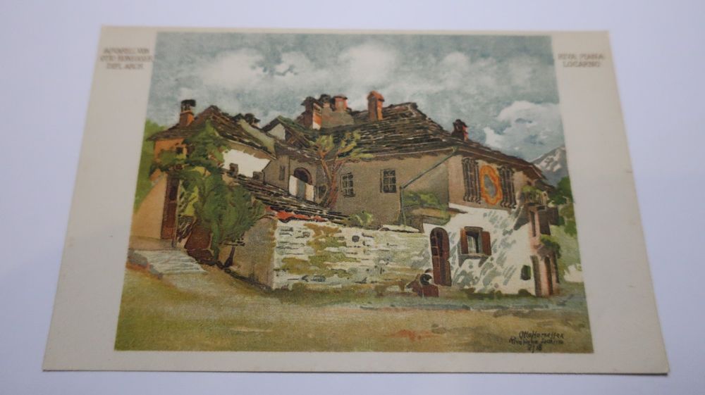 Riva Piana Locarno ( Aquarell von Otto Honegger ) (Gebraucht) in ...