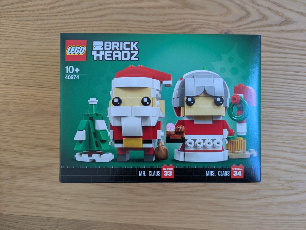 LEGO BrickHeadz 40274 Mr. Claus & Mrs. Claus (Neu und originalverpackt ...