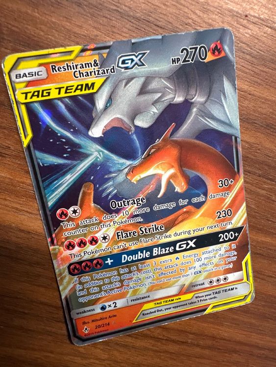 Reshiram & Charizard GX - Tag Team - 20/214 Rare Holo GX (Gebraucht) in Bäretswil für CHF 6 ...