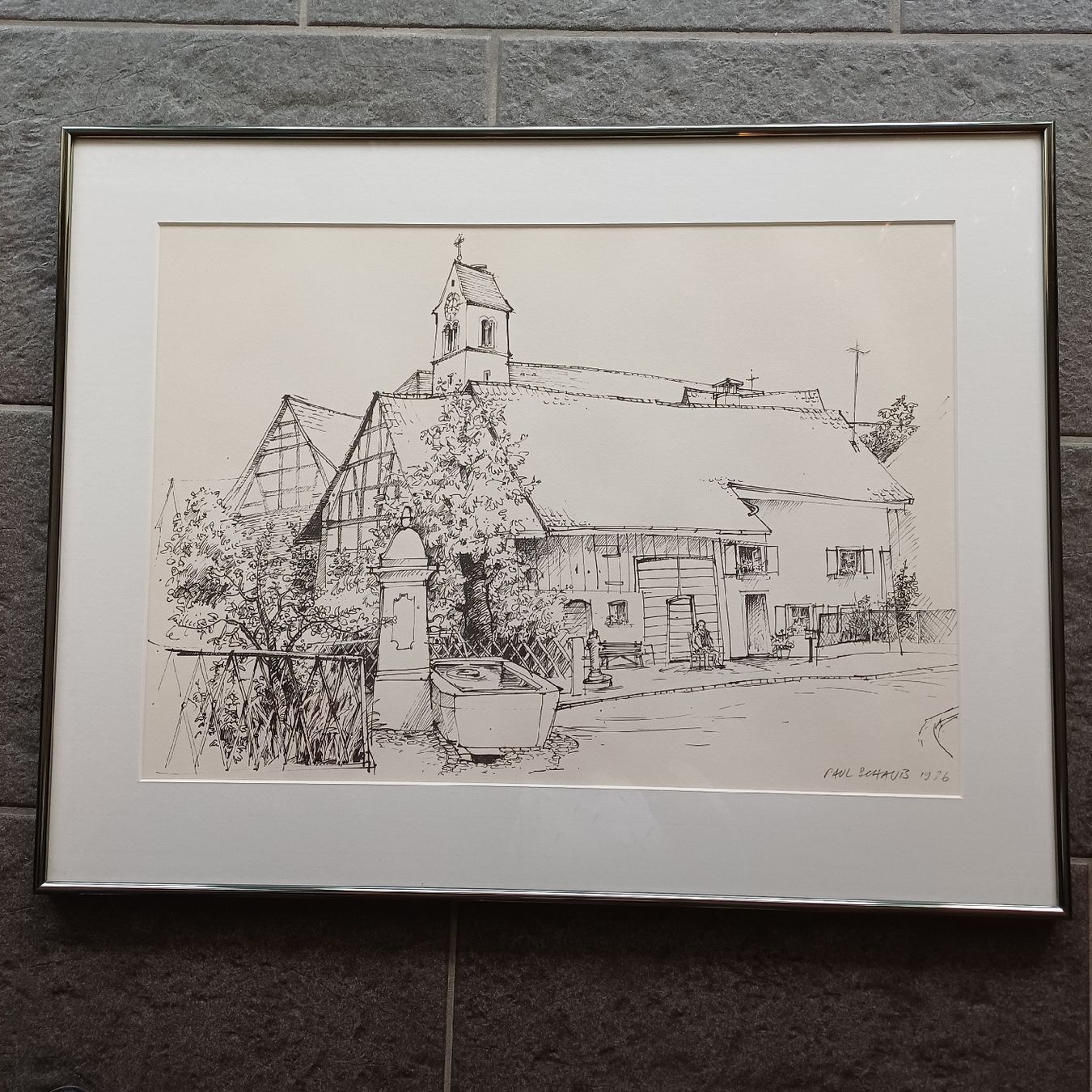 Bild von Paul Schaub, 1986, gerahmt. (Gebraucht) in Unterägeri für CHF ...