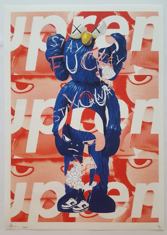 Death NYC Ltd Ed Graffiti Pop Druck "suprem kaws Nara Girl " (Neu ...