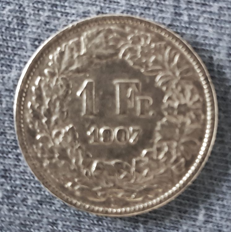 1 Franken 1907 uralte sehr rare Silbermünze ab nur 1 Fr !!! (Gebraucht) in Camignolo für CHF 3 ...