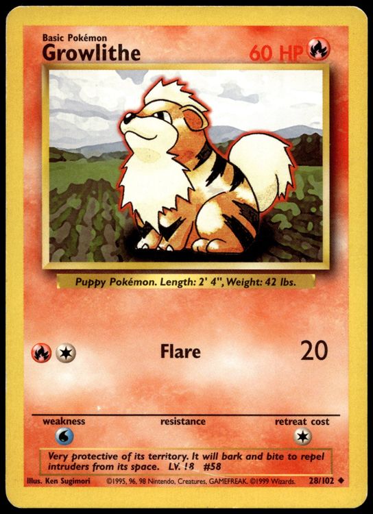 Growlithe 28/102 Pokémon Base Set ab 1.- (Neu (gemäss Beschreibung)) in ...