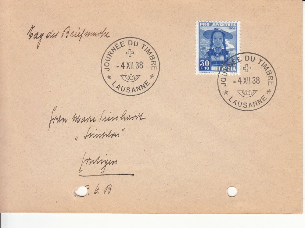 Sonderstempel S. 192 TdB Lausanne 1938 (Gebraucht) in Bürglen TG für CHF 2 – mit Lieferung auf ...