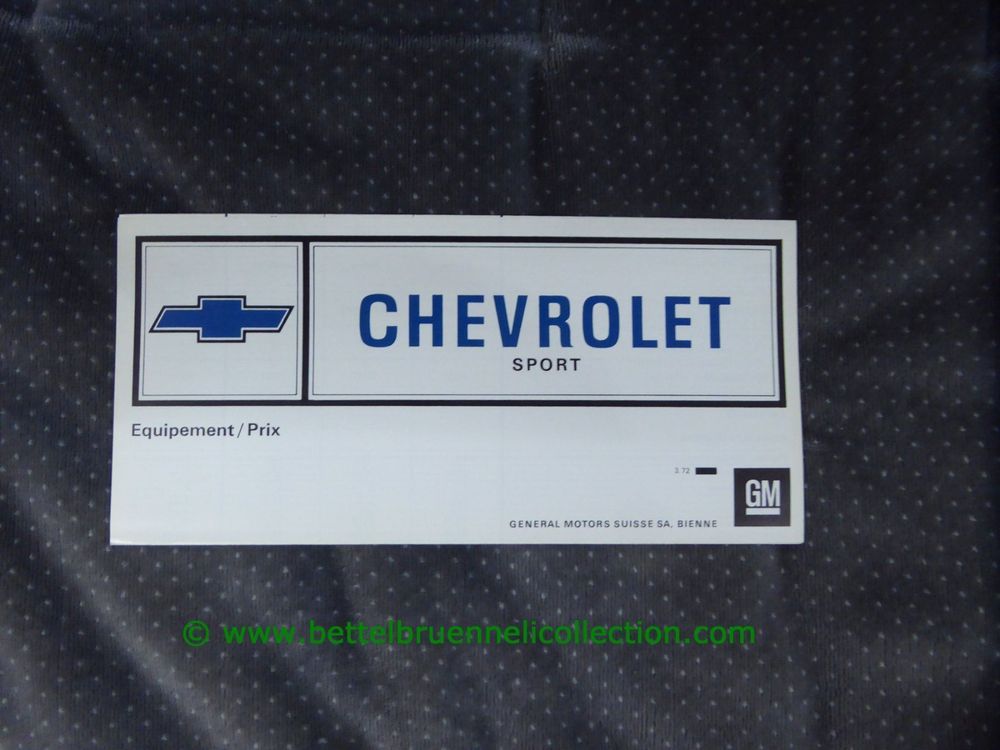 Chevrolet Camaro & Corvette 1972/03 französisch GM-Biel (Gebraucht) in ...
