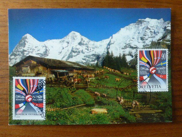 Maximumkarte Schweiz Mürren. Ausgabetag 22. Mai 1992 | Kaufen auf Ricardo