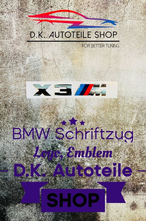 BMW X3M Emblem Logo Schriftzug Chrom Neu (Neu und originalverpackt) in ...