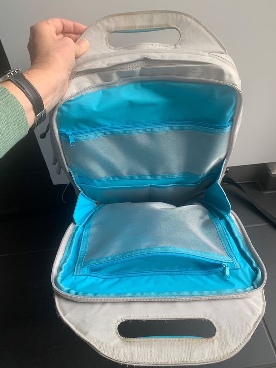 GOLLA „Generation mobile“ Laptop-Rucksack hellgrau m. türkis (Gebraucht ...