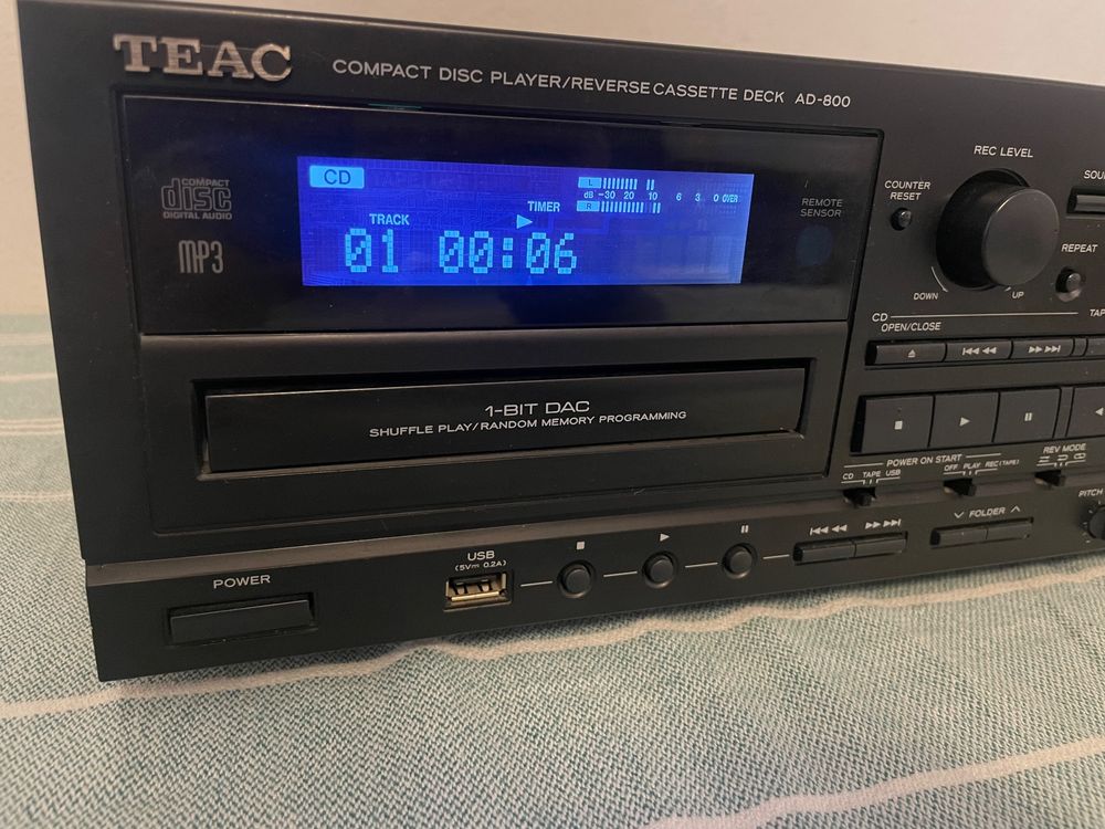 Teac AD-800 CD Player Auto Reverse Kassettendeck (Gebraucht) in Zürich für CHF 299 – mit ...