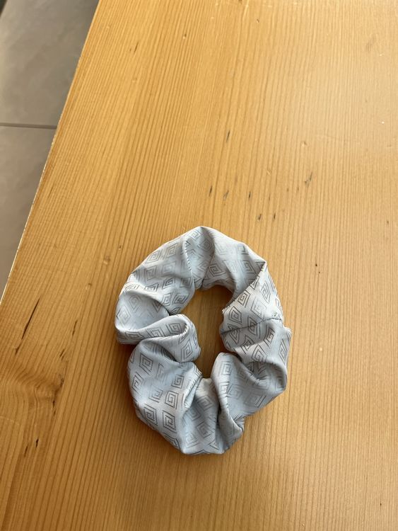 Seiden Scrunchie Haarband Grau Muster Vintage Look (Neu und ...