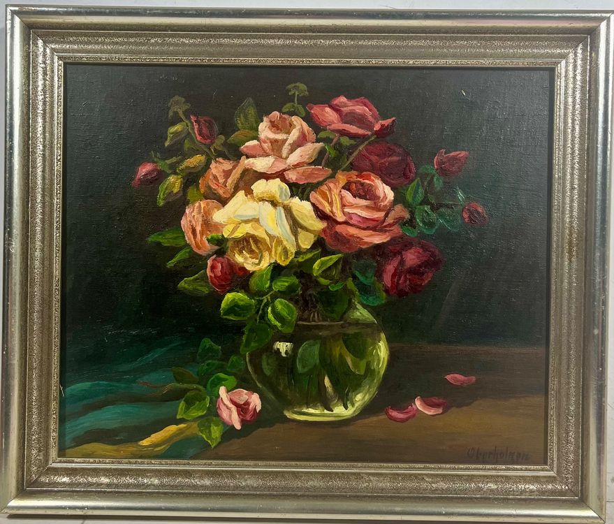 Stilleben Gemälde mit Rosen, Signiert: Oberholzer (Gebraucht) in Root für CHF 44 – mit Lieferung ...