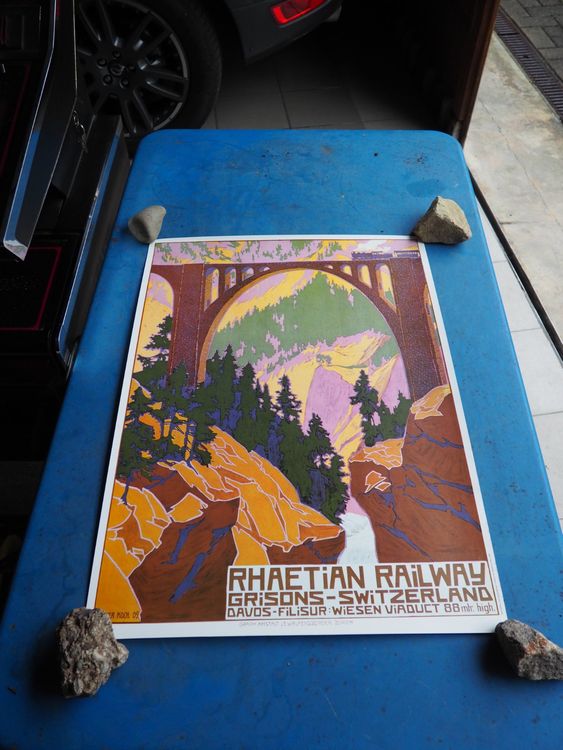 Plakat, Wiesen Viadukt der RHB (Gebraucht) in Schänis für CHF 12.5 ...