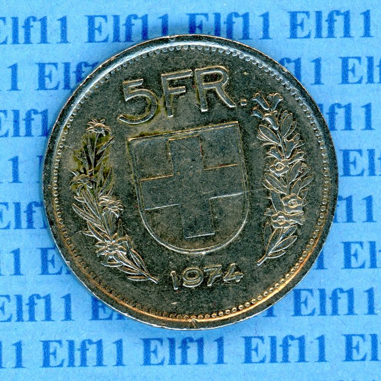 CHF___5.00 1974 ss-vz 5 Franken (Gebraucht) in Widnau für CHF 9 – mit Lieferung auf Ricardo kaufen