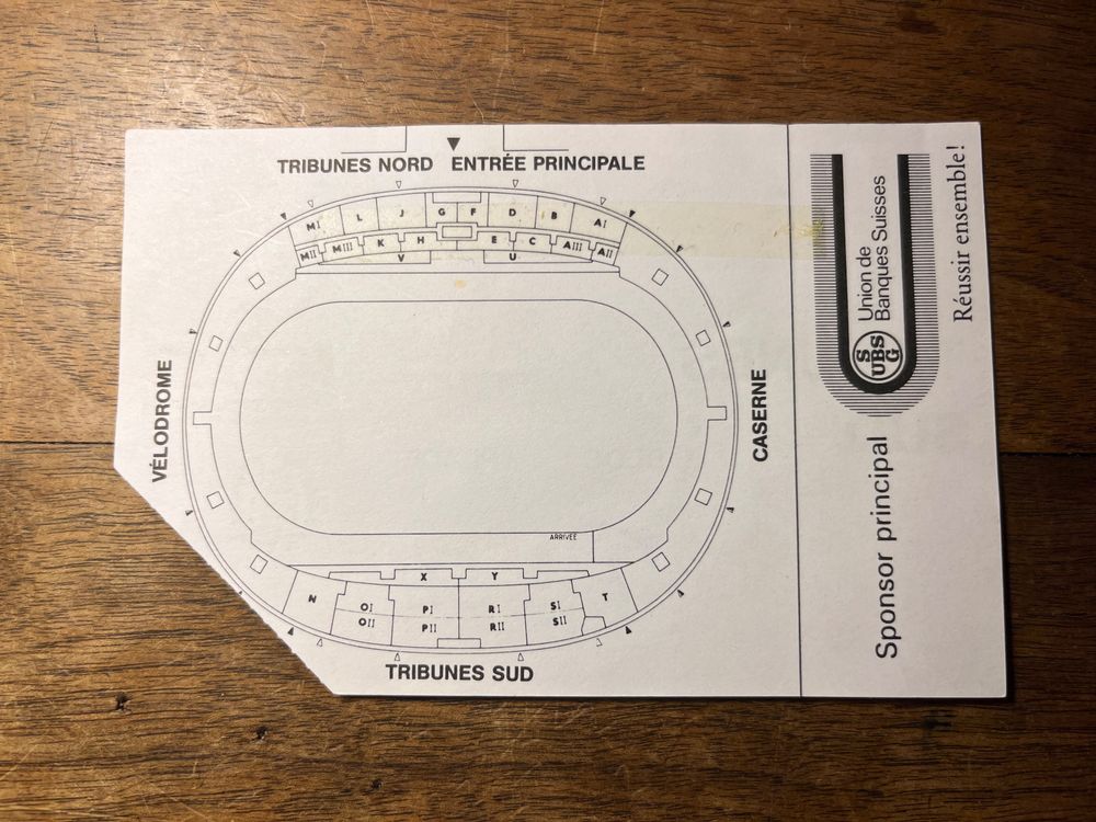 Ancien Ticket Billet Athletissima 91 Lausanne Suisse (D'occasion) à ...