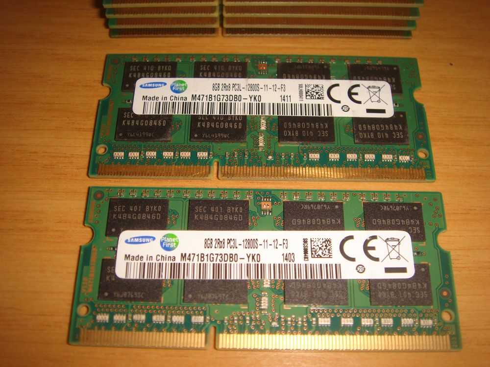 2 stück 8gb ddr3 PC3L 12800 (1600) RAM für Laptop. (Gebraucht) in St ...