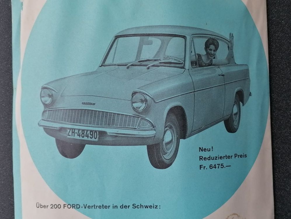 FORD ANGLIA 105 E 1959 - 1967 - Autoprospekt vintage Sammler (Gebraucht ...