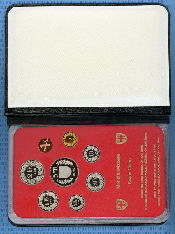 CHF-Münzsatz 1982 PP Jahrgangssatz (Neu und originalverpackt) in Widnau für CHF 50 – mit ...