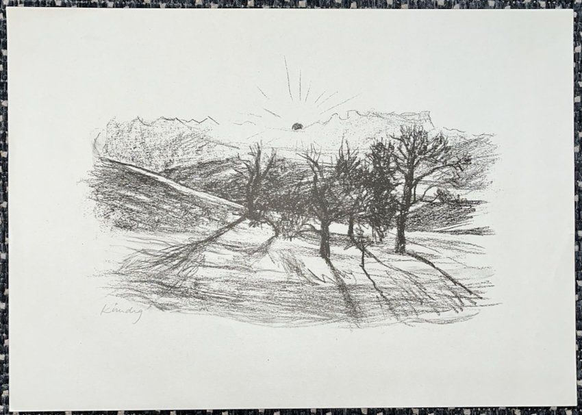 Grafik, Landschaft handsigniert Reinhold Kündig (ID b4613) (Gebraucht) in Gelterfingen für CHF ...