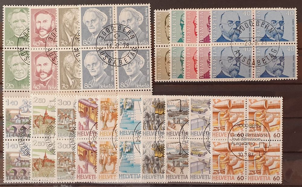 Sammlung Schweiz Viererblock ET (Gebraucht) in Courtepin für CHF 1.5 – mit Lieferung auf Ricardo ...