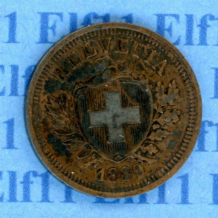 CHF___0.01 1880 ss-vz 1 Rappen (Gebraucht) in Widnau für CHF 56 – mit Lieferung auf Ricardo kaufen