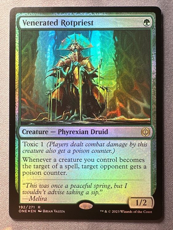 Venerated Rotpriest FOIL 192/271 Phyrexia ONE (Neu (gemäss Beschreibung ...