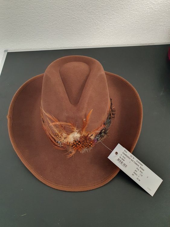 Fasnacht - Hut - Cowboyhut mit Federn | Kaufen auf Ricardo