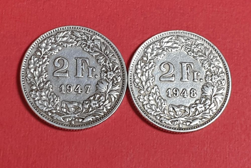 2 Franken 1947 und 1948 „Silber“ | Kaufen auf Ricardo