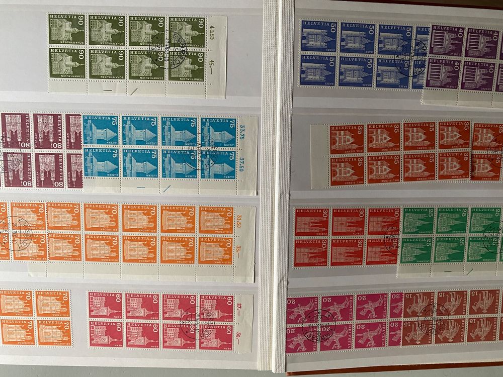 Album mit viel Frankaturware, Ausgabetag, 4er Block, etc. (Gebraucht ...