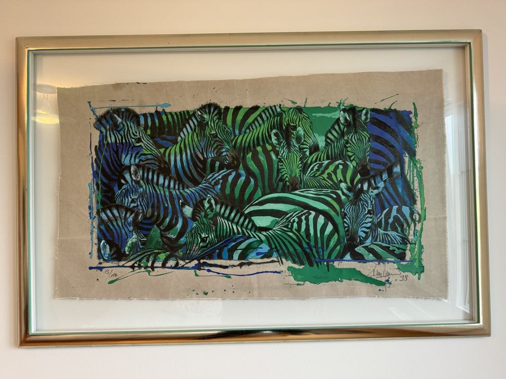Seriegrafie Rolf Knie ‚Zebra-Herde‘ | Kaufen auf Ricardo