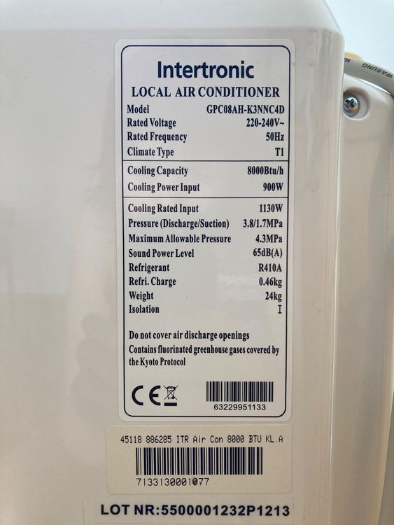 Klimagerät Intertronic (Gebraucht) in Basel für CHF 116 – nur Abholung ...