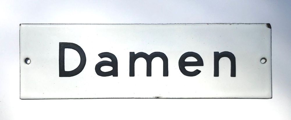 Emailschild «Damen» 20er Jahre | Acheter sur Ricardo