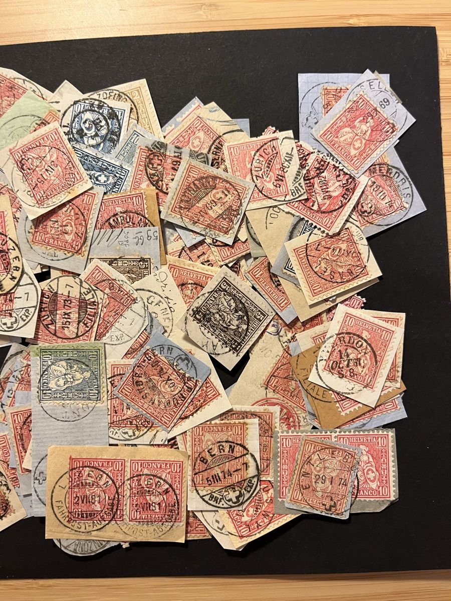 PETIT Lot Sitzende Helvetia oblitérées sur Fragments (D'occasion) à ...